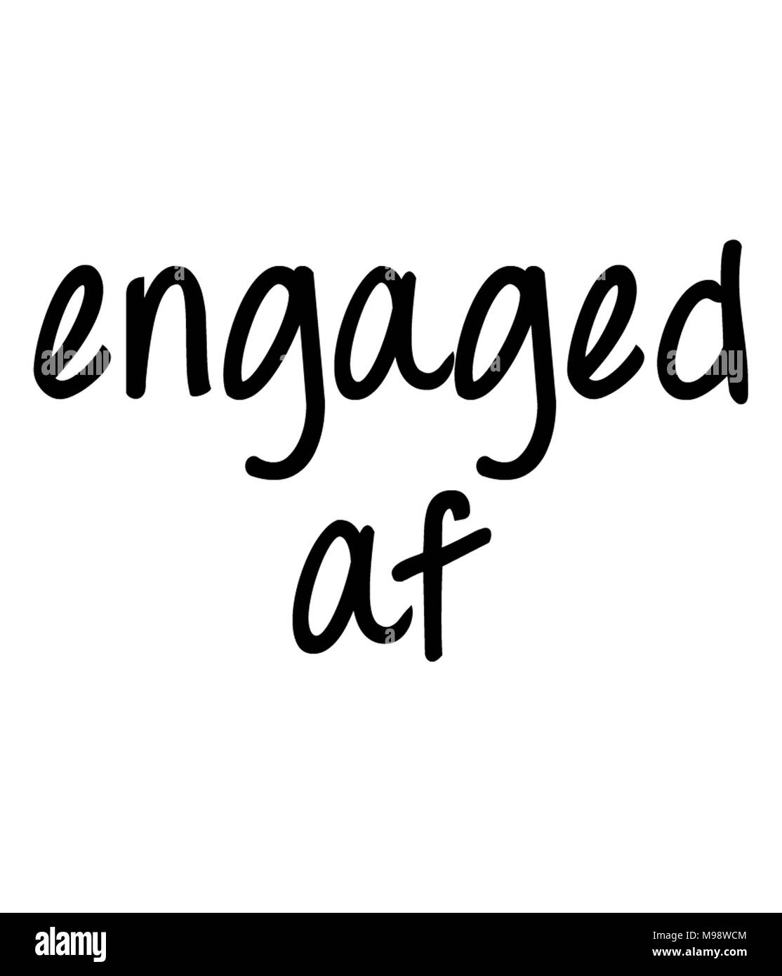 Engaged af font hi-res stock photography and images - Alamy