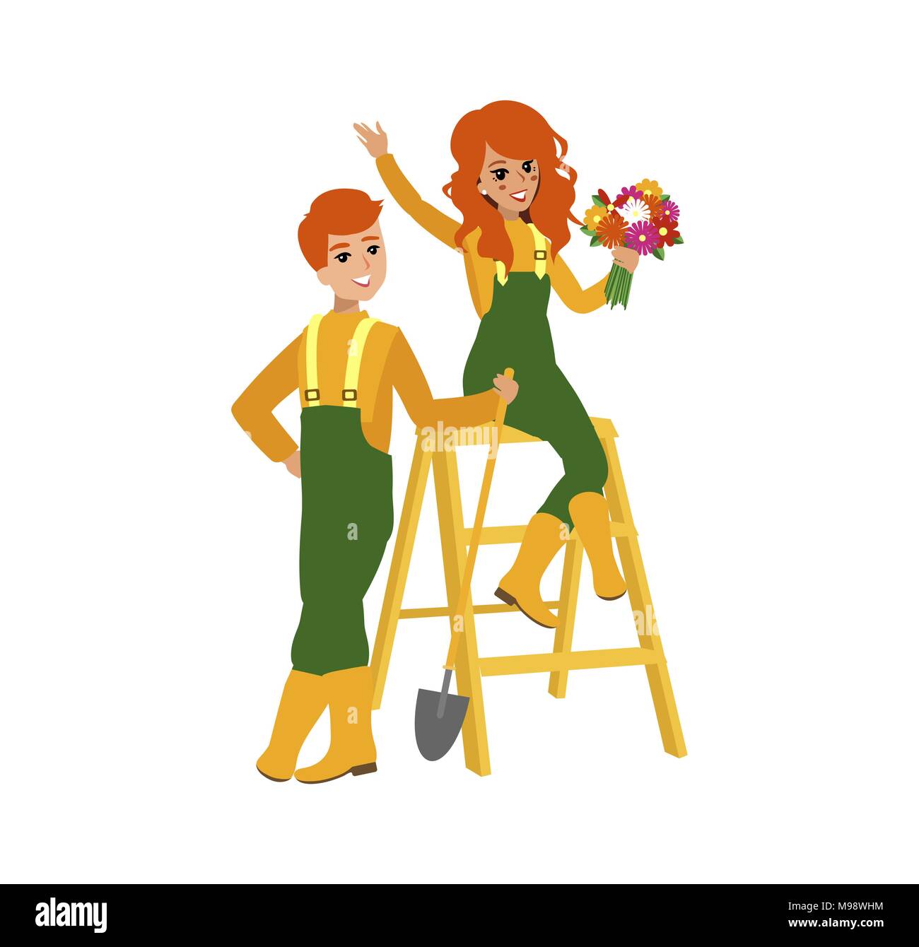 Funny character design. Cartoon illustration. Garden care concept ...