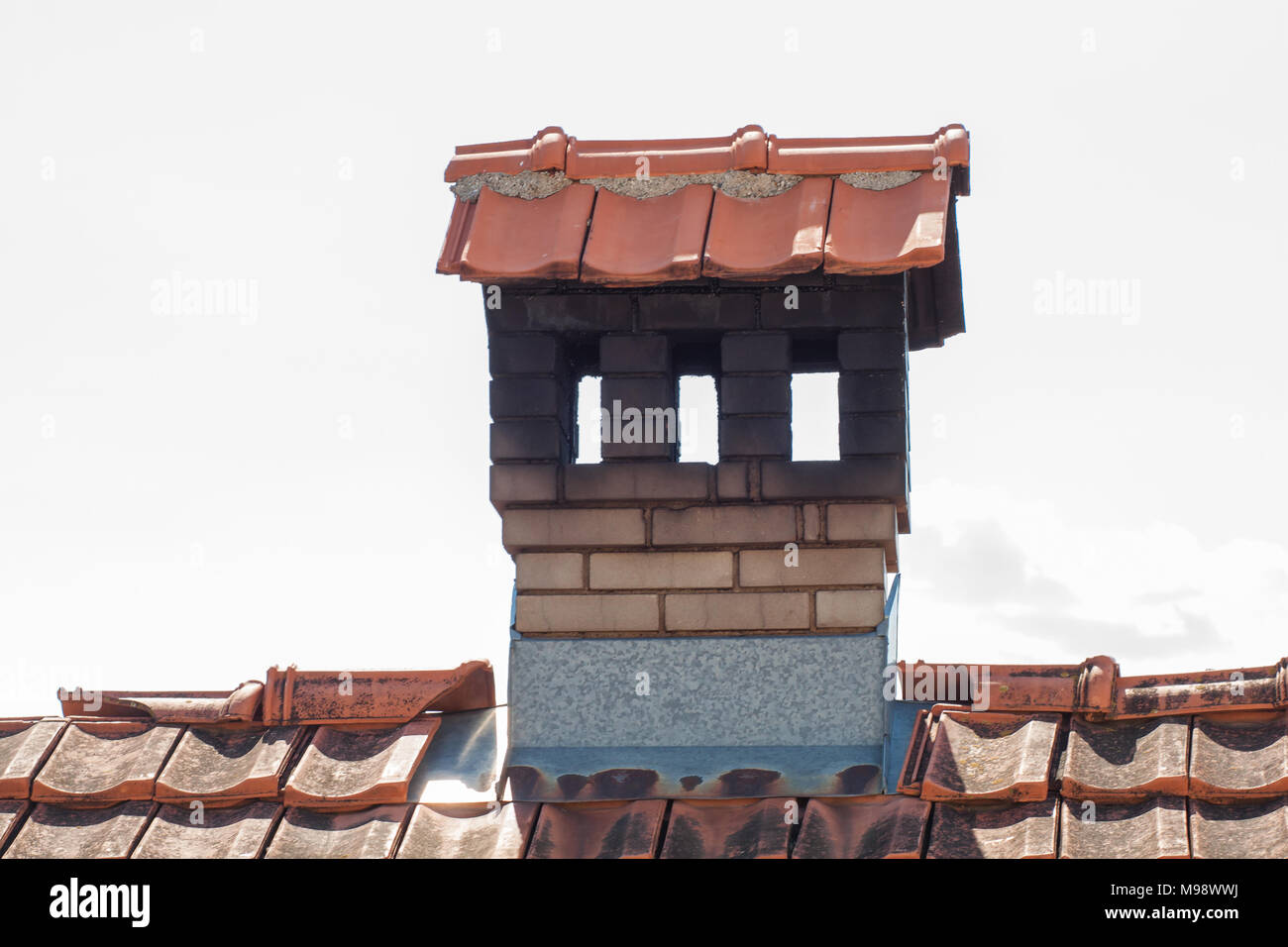 Close up chimney on roof hi-res stock photography and images - Alamy