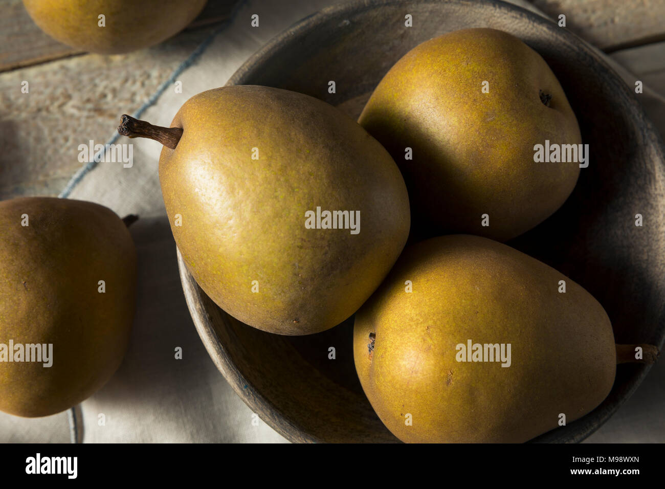 Raw Organic Brown Angelys Pears Ready to Eat Stock Photo - Alamy