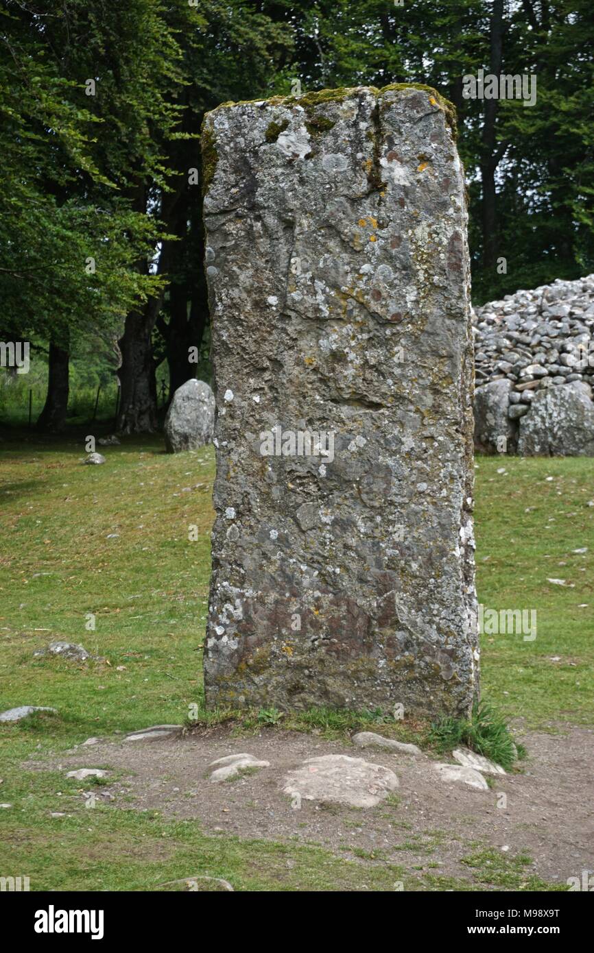 Standing stone at Balnuaran of Clava, to the east of Inverness in ...