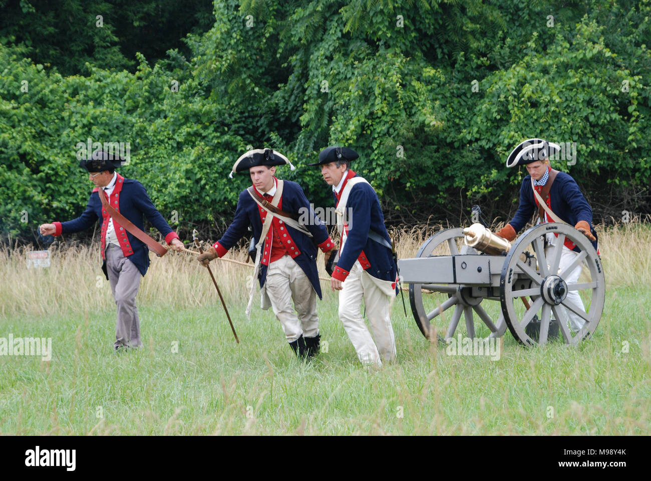 VALLEY FORGE, PENNSYLVANIA - CIRCA JULY 2007 - Continental Army soldier ...