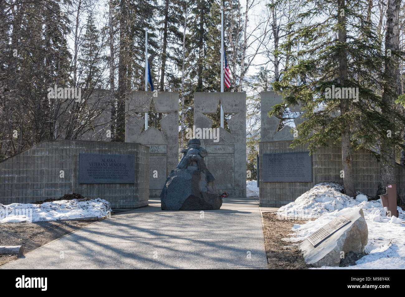 DENALI STATE PARK, ALASKA - CIRCA MAY 2013 - Alaska Veterans Memorial ...