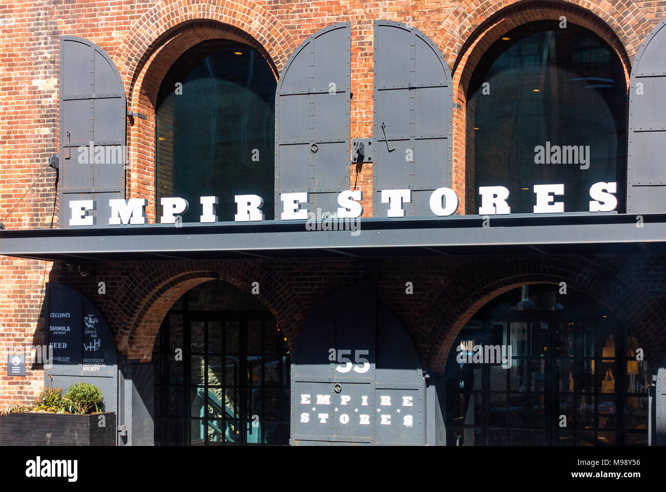 Entrance to Empire Stores on Water Street in Dumbo Brooklyn Stock Photo ...
