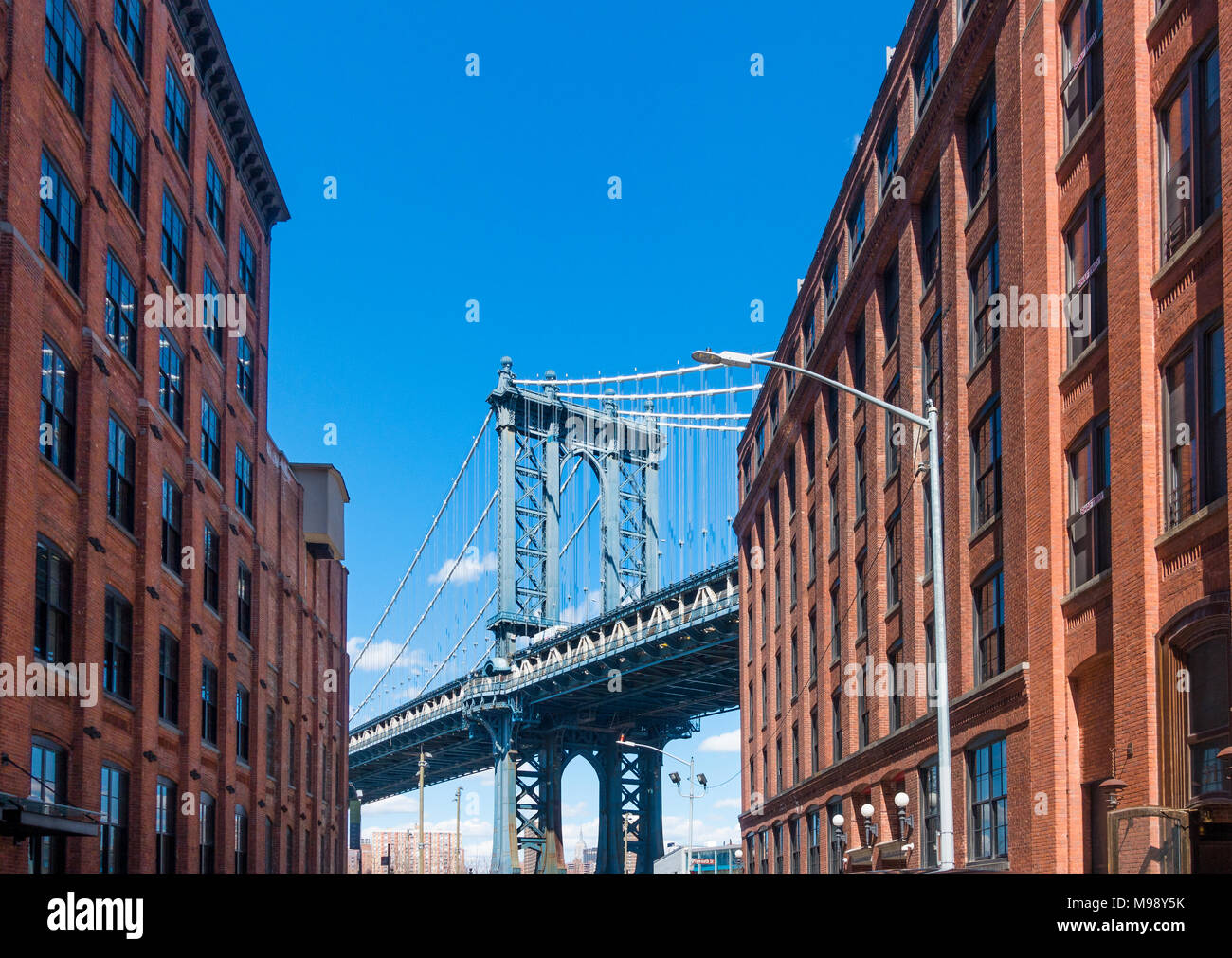 Classic Dumbo view of the Manhattan Bridge Stock Photo - Alamy