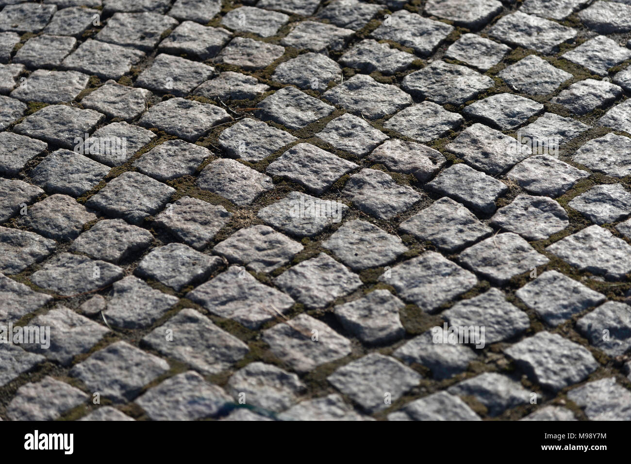 Texture of cobblestone roadway Stock Photo - Alamy