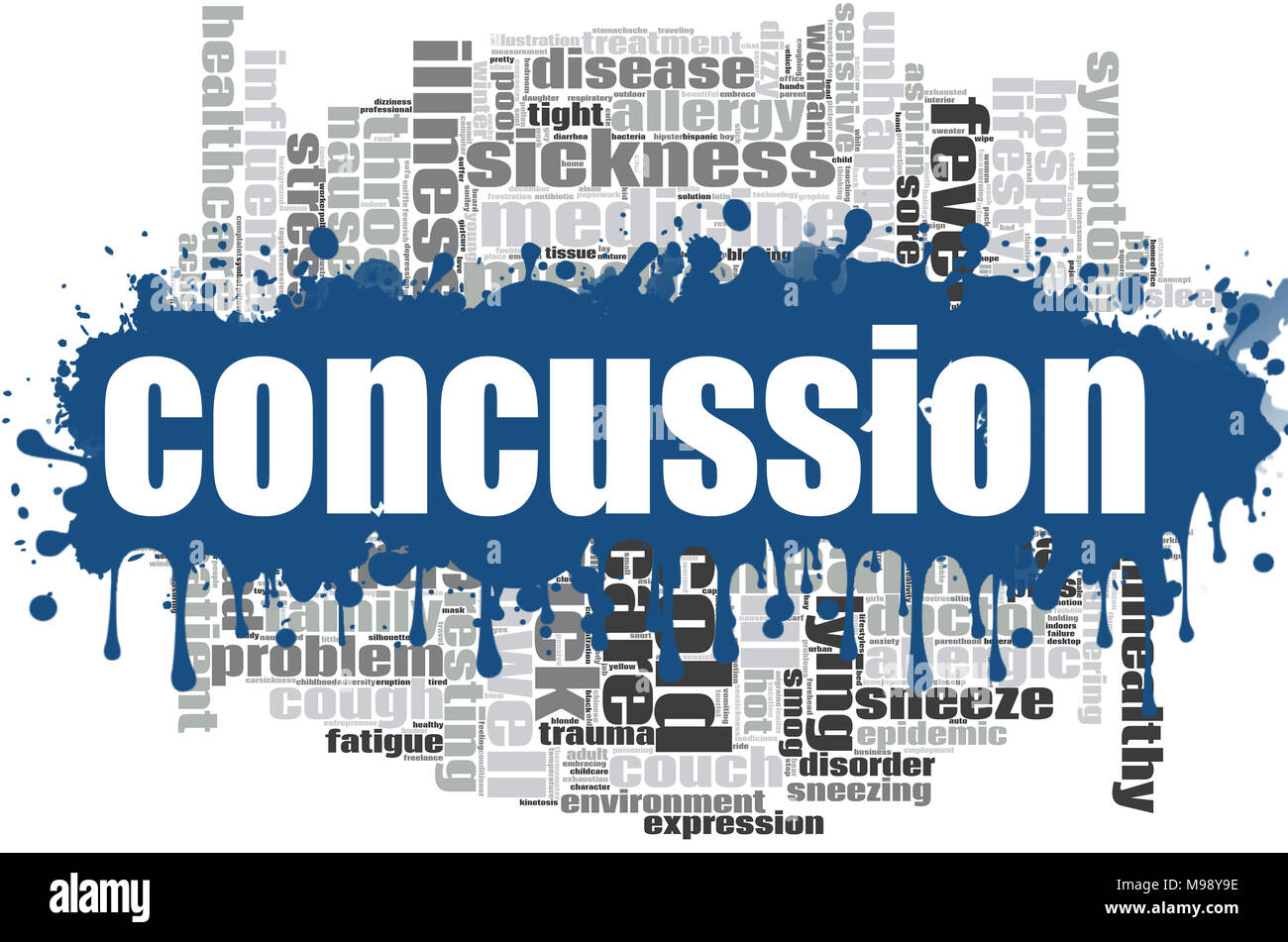 Concussion word cloud design. Creative illustration of idea word ...