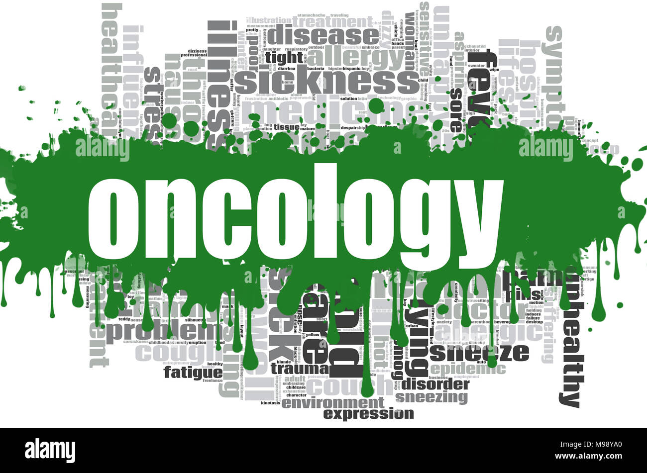 Oncology word cloud design. Creative illustration of idea word ...