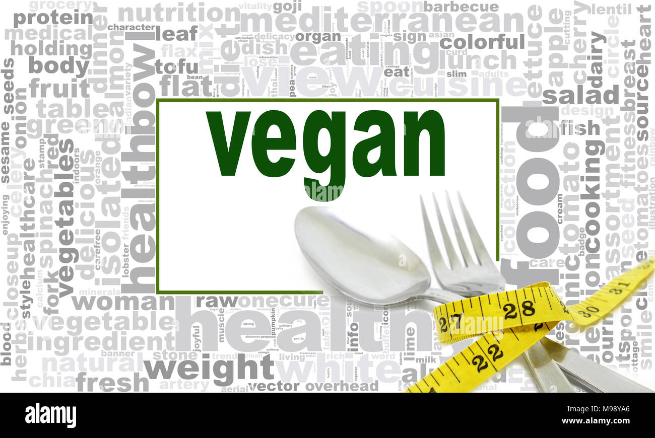 Vegan word cloud design. Creative illustration of idea word lettering ...