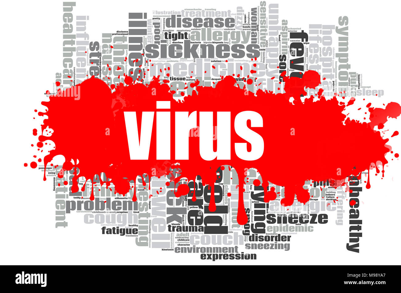 Virus word cloud design. Creative illustration of idea word lettering ...
