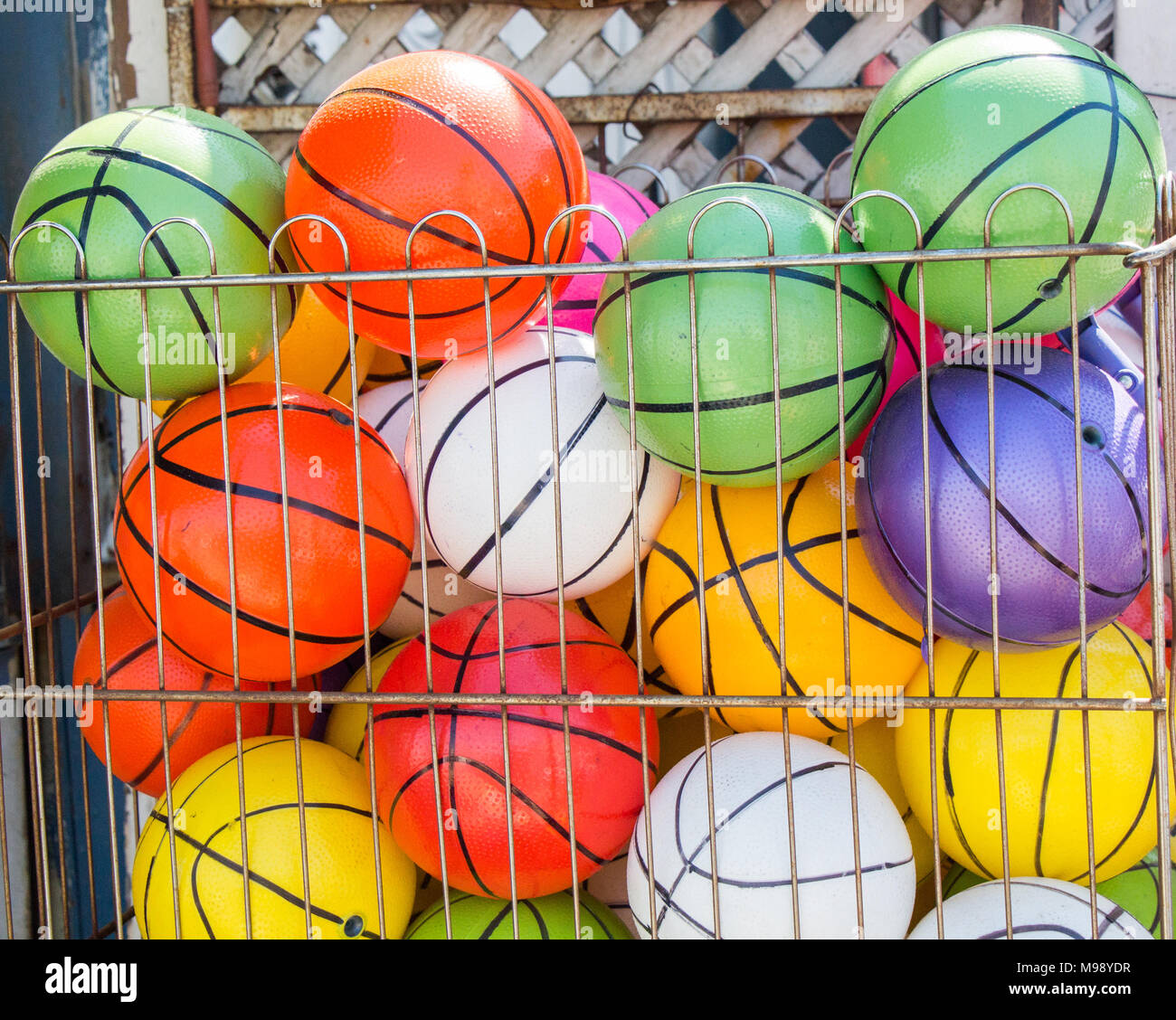 Rubber ball of various color as a background Stock Photo - Alamy