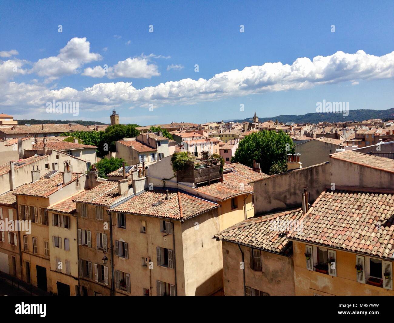 View over rooftops on Aix-en-Provence Stock Photo - Alamy