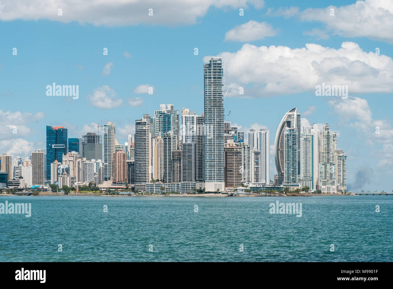 Skyline of Panama City - modern skyscraper buildings in downtown ...