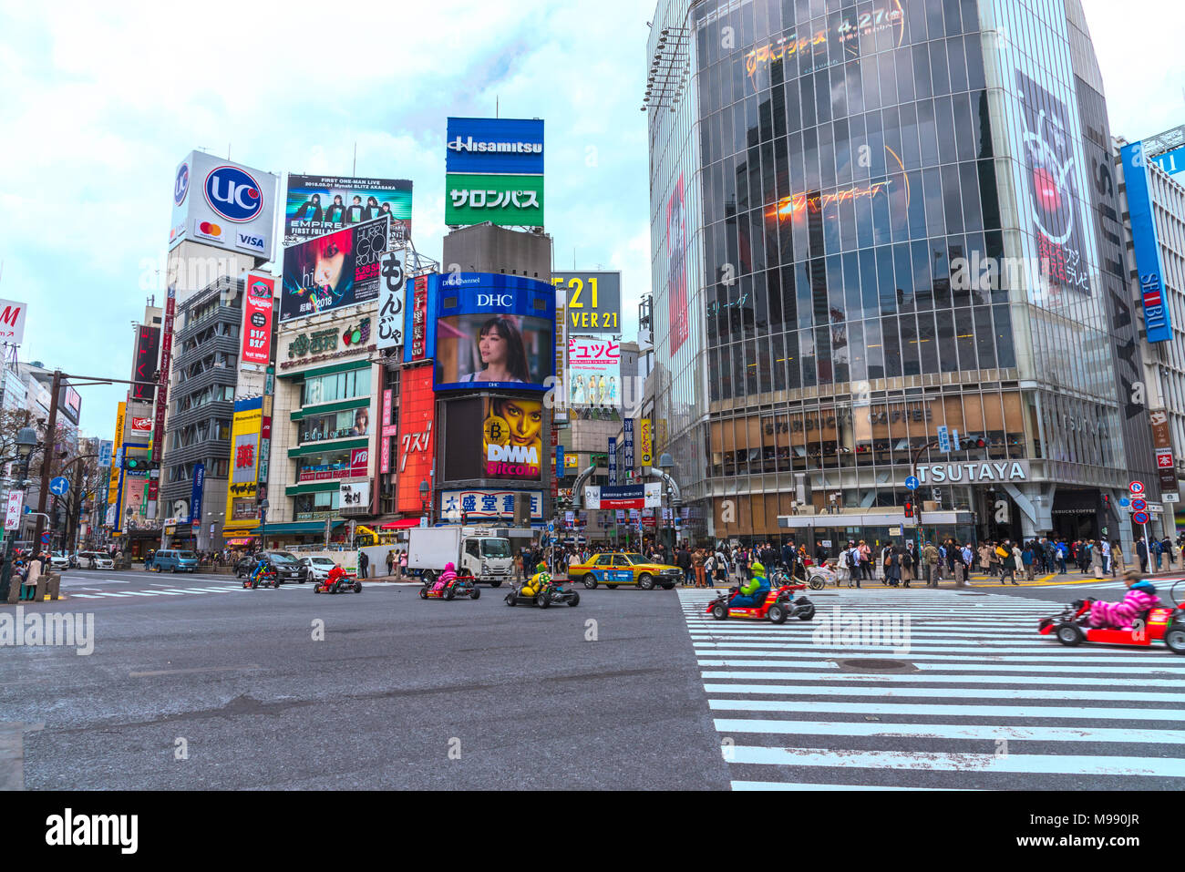 Mario kart on Shibuya district in Tokyo, Japan Stock Photo - Alamy