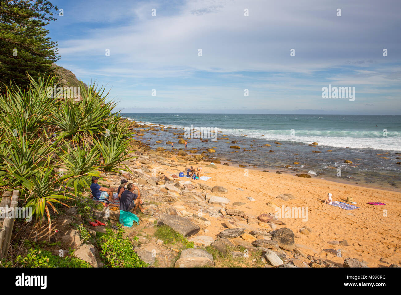 View of Avalon beach on Sydney northern beaches,new south wales ...