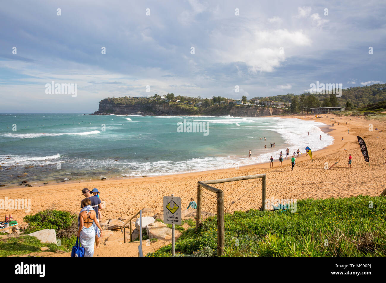 View of Avalon beach on Sydney northern beaches,new south wales ...