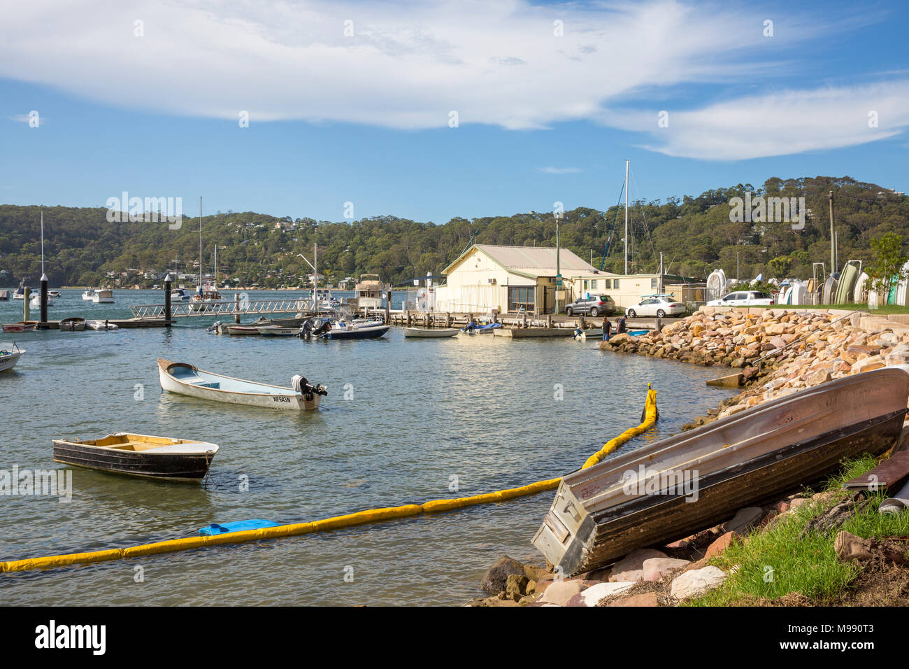 Careel Bay in Avalon on Sydney northern beaches,Australia Stock Photo ...