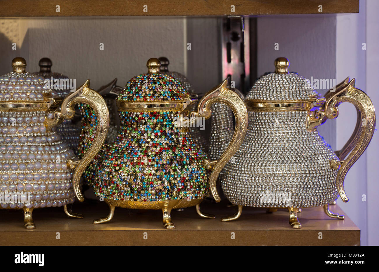Turkish tea pot made in a traditional style Stock Photo - Alamy