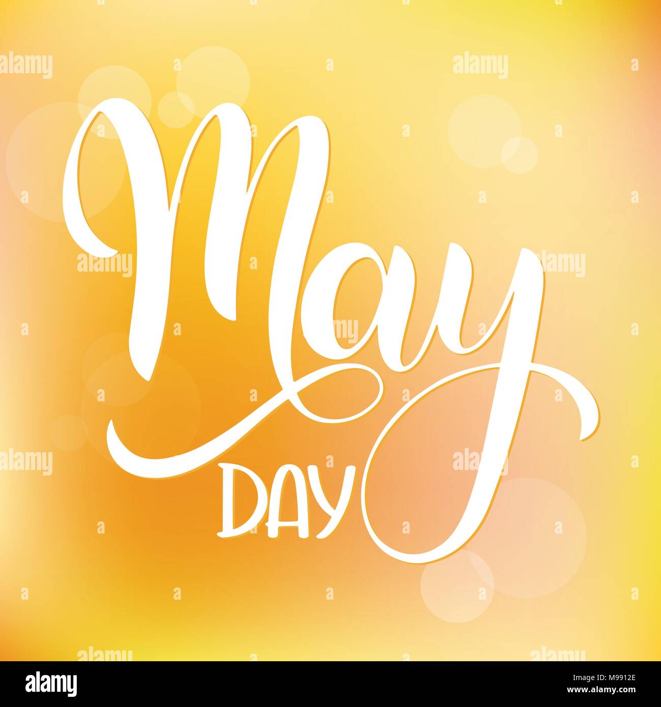Hello May lettering. Elements for invitations, posters, greeting cards ...