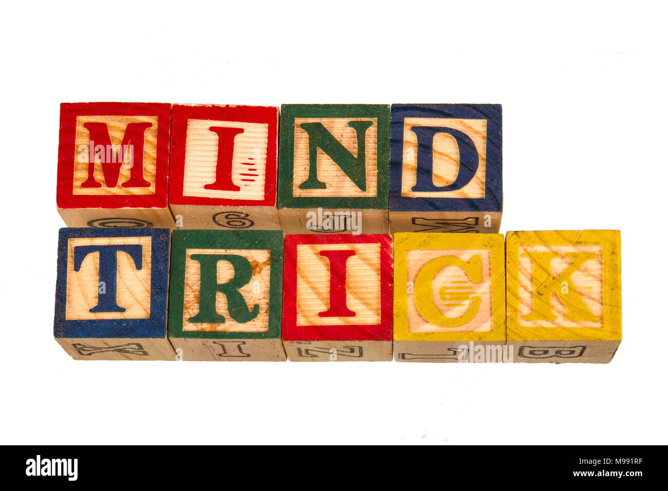 The term mind trick visually displayed on a white background using ...