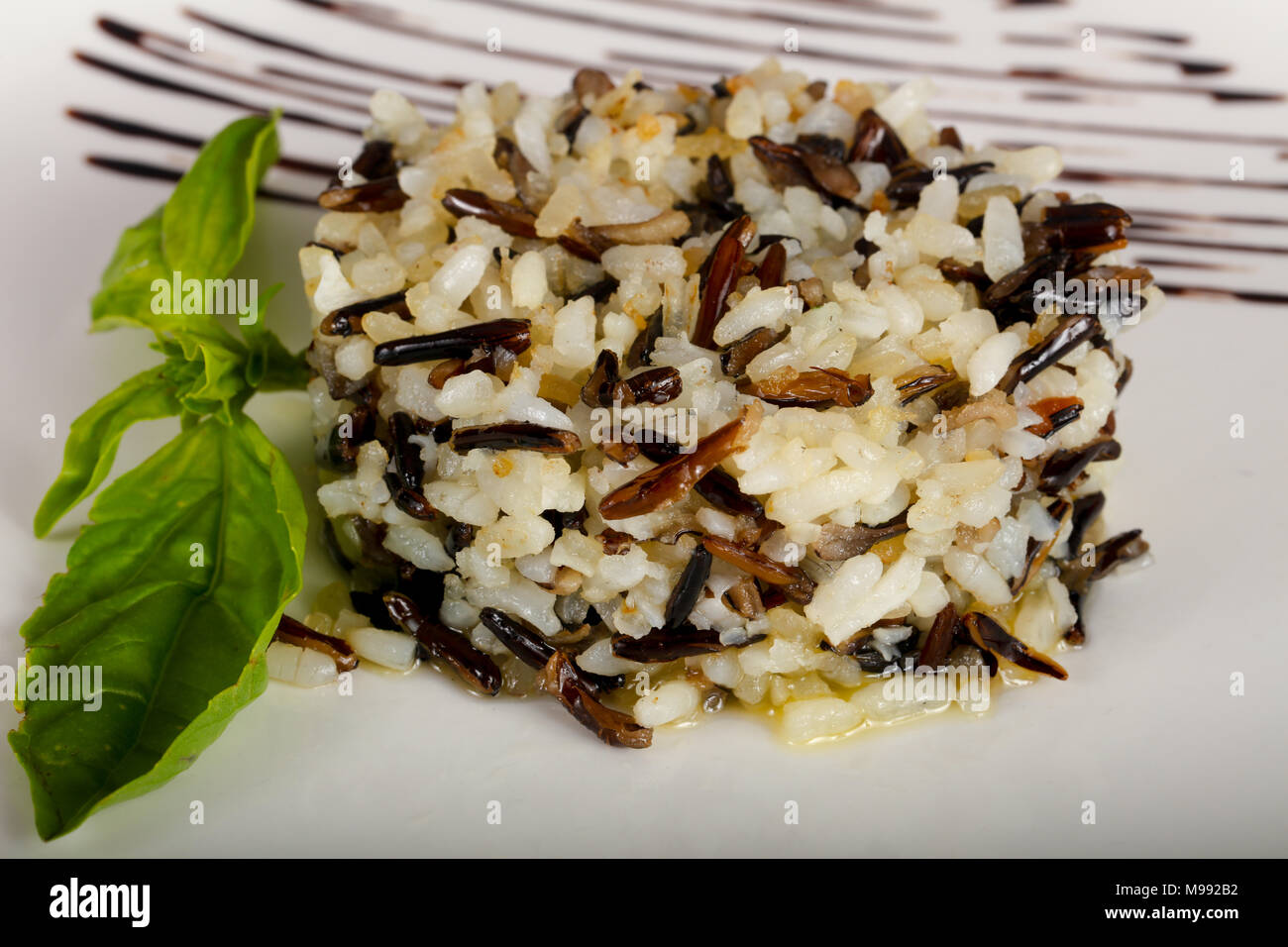 Steamed wild rice mix Stock Photo - Alamy
