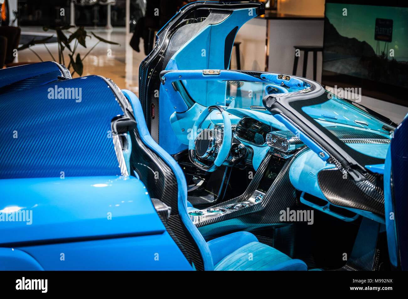 Switzerland, March 2018 - magnificent cars and hypercars on display at ...