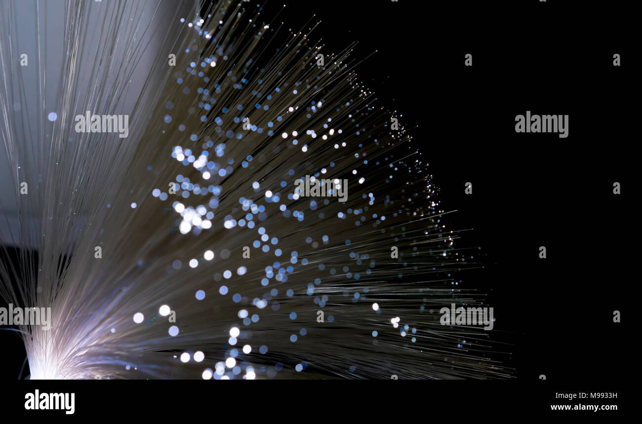 fiber optic showing data or internet communication concept Stock Photo ...
