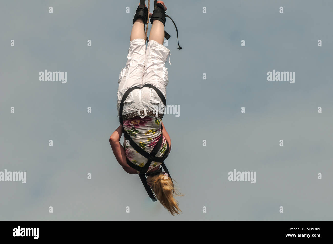 four blue pens on a table Stock Photo - Alamy