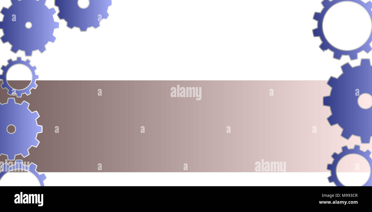 simple cogs and gears illustration backdrop - copy space Stock Photo ...