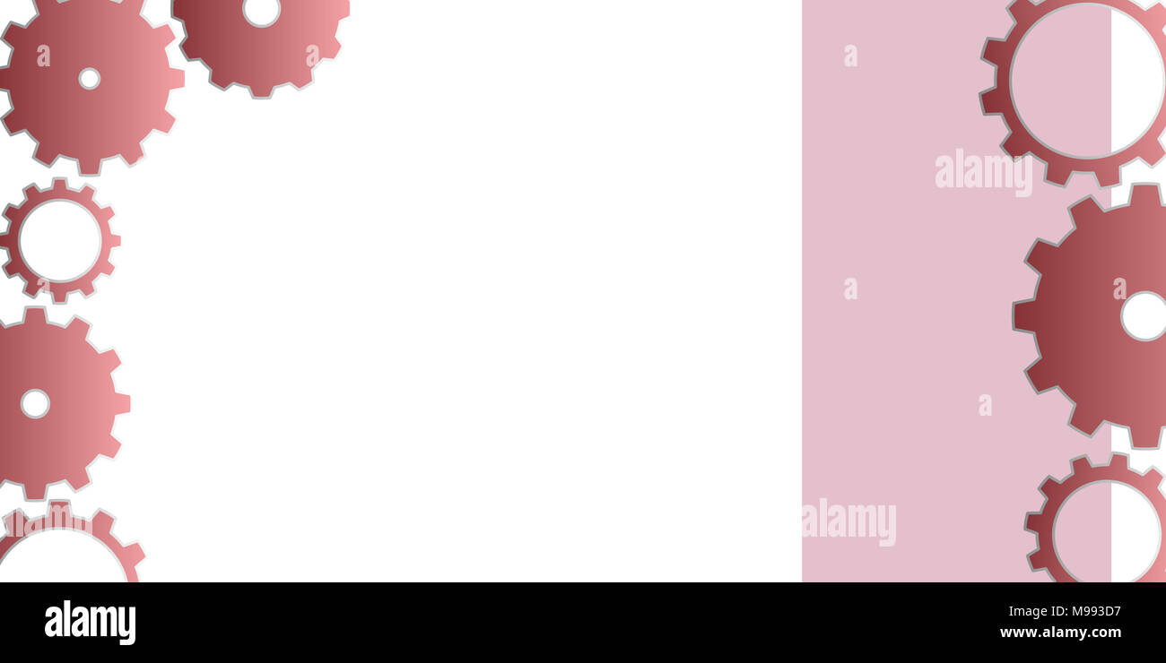 simple cogs and gears illustration backdrop - copy space Stock Photo - Alamy