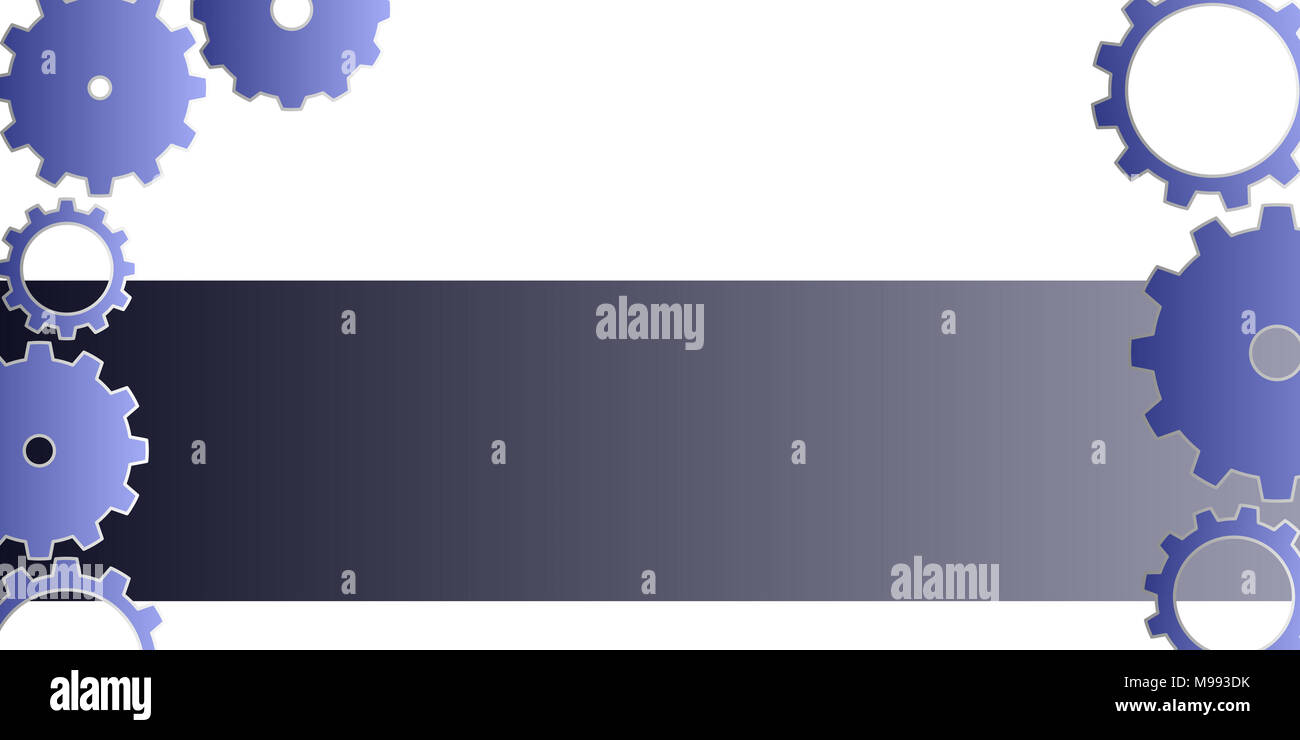 simple cogs and gears illustration backdrop - copy space Stock Photo ...