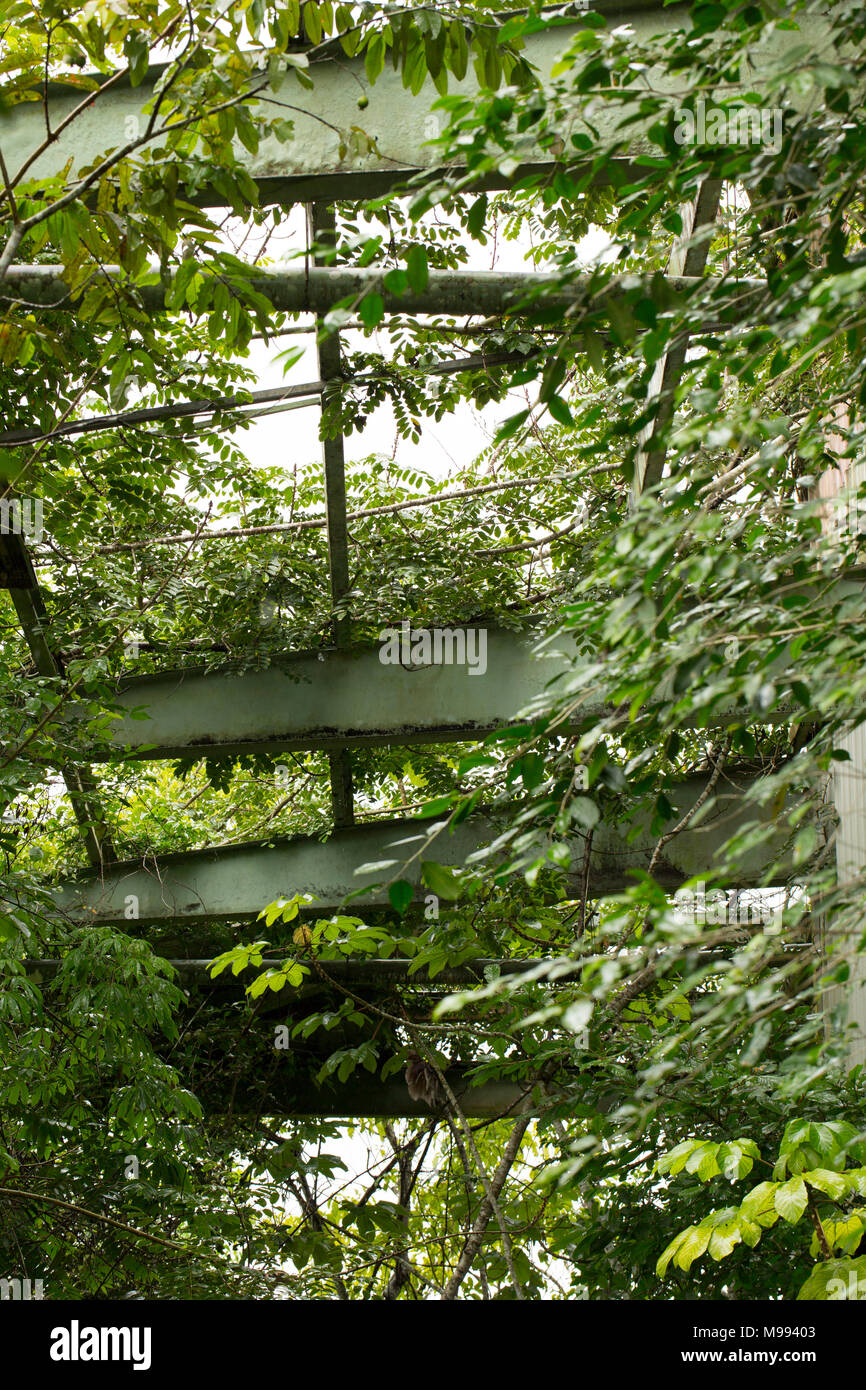 Apoera train station in Suriname, near the Courantayne River which was ...