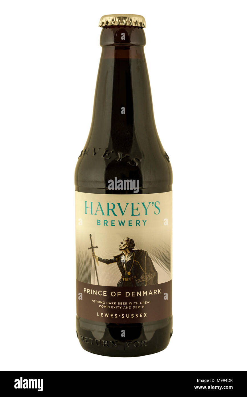 Harvey's of Lewes Brewery - Prince of Denmark Bottled Beer Stock Photo ...