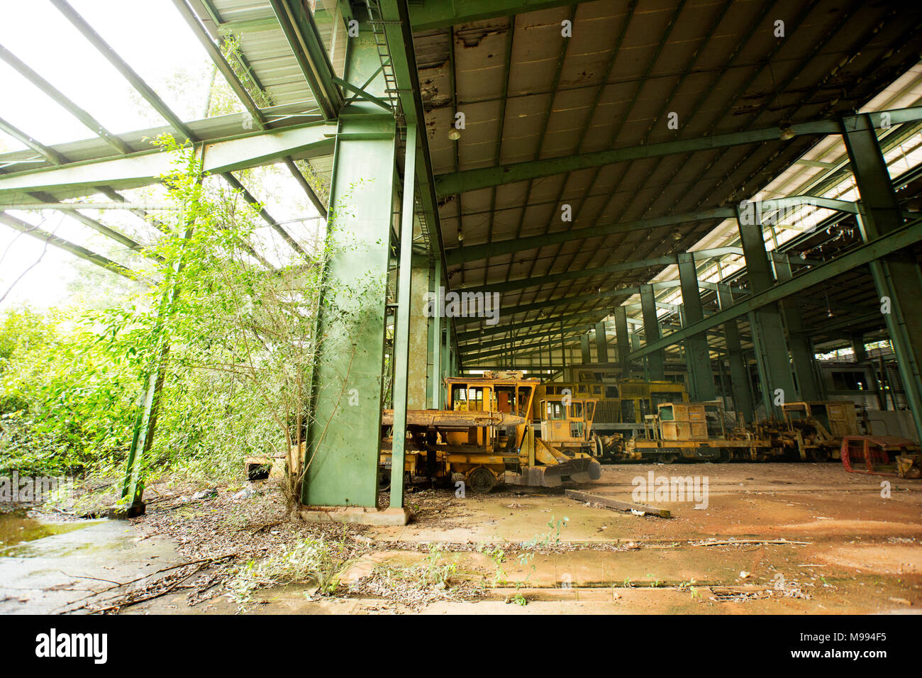 Apoera train station in Suriname, near the Courantayne River which was ...