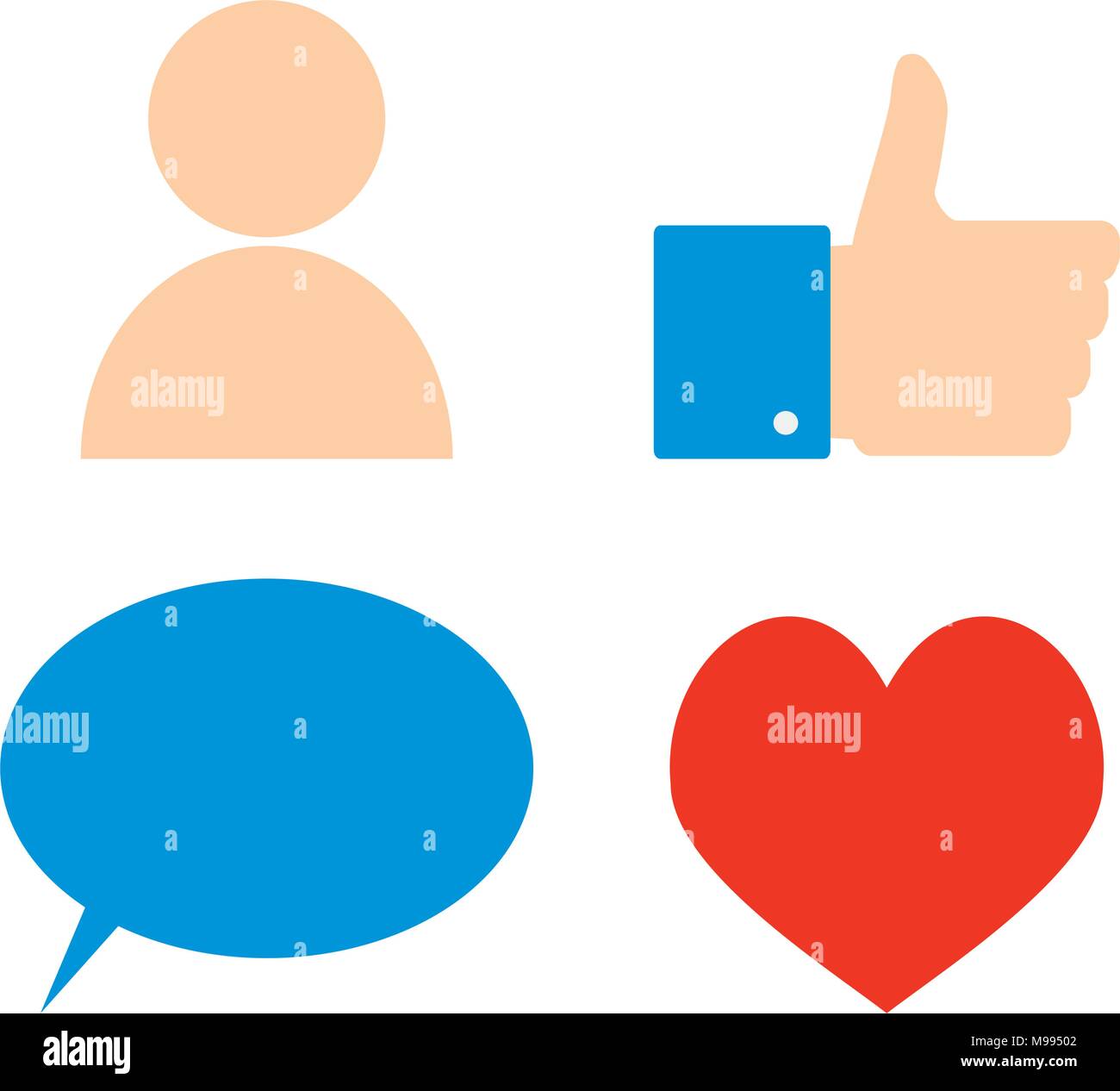 Profile like heart icons Stock Vector Images - Alamy