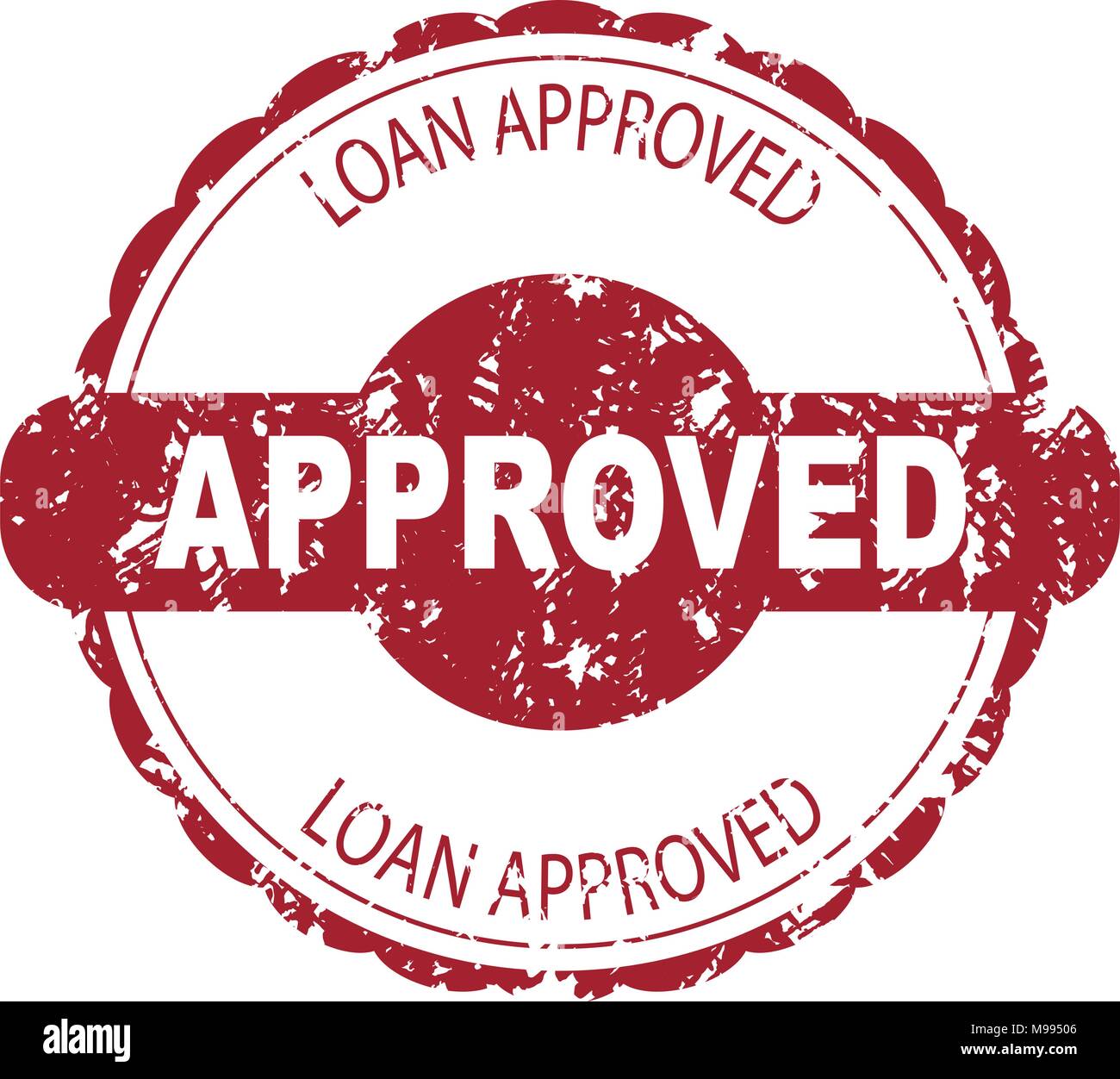Approved loan rubber stamp. Vector loan stamp, approved seal for ...