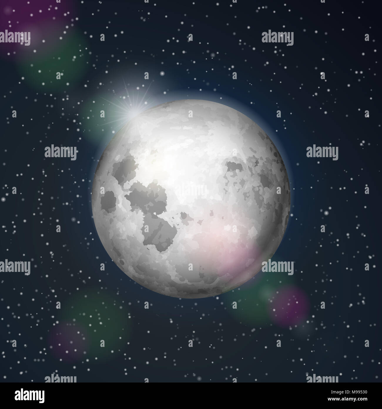 Abstract space background with moon Stock Photo - Alamy