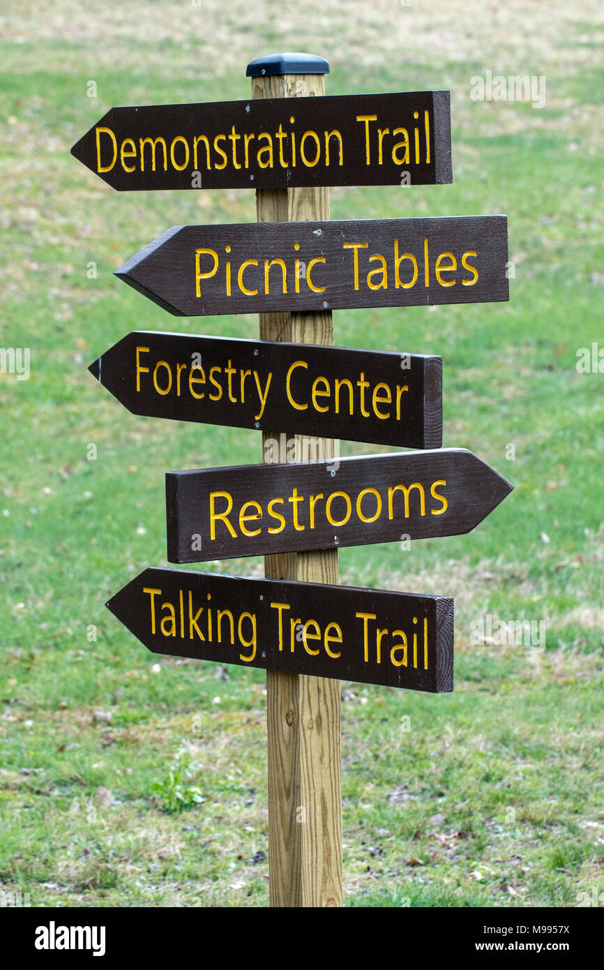 Directional Signpost - Holmes Educational State Forest - Hendersonville ...