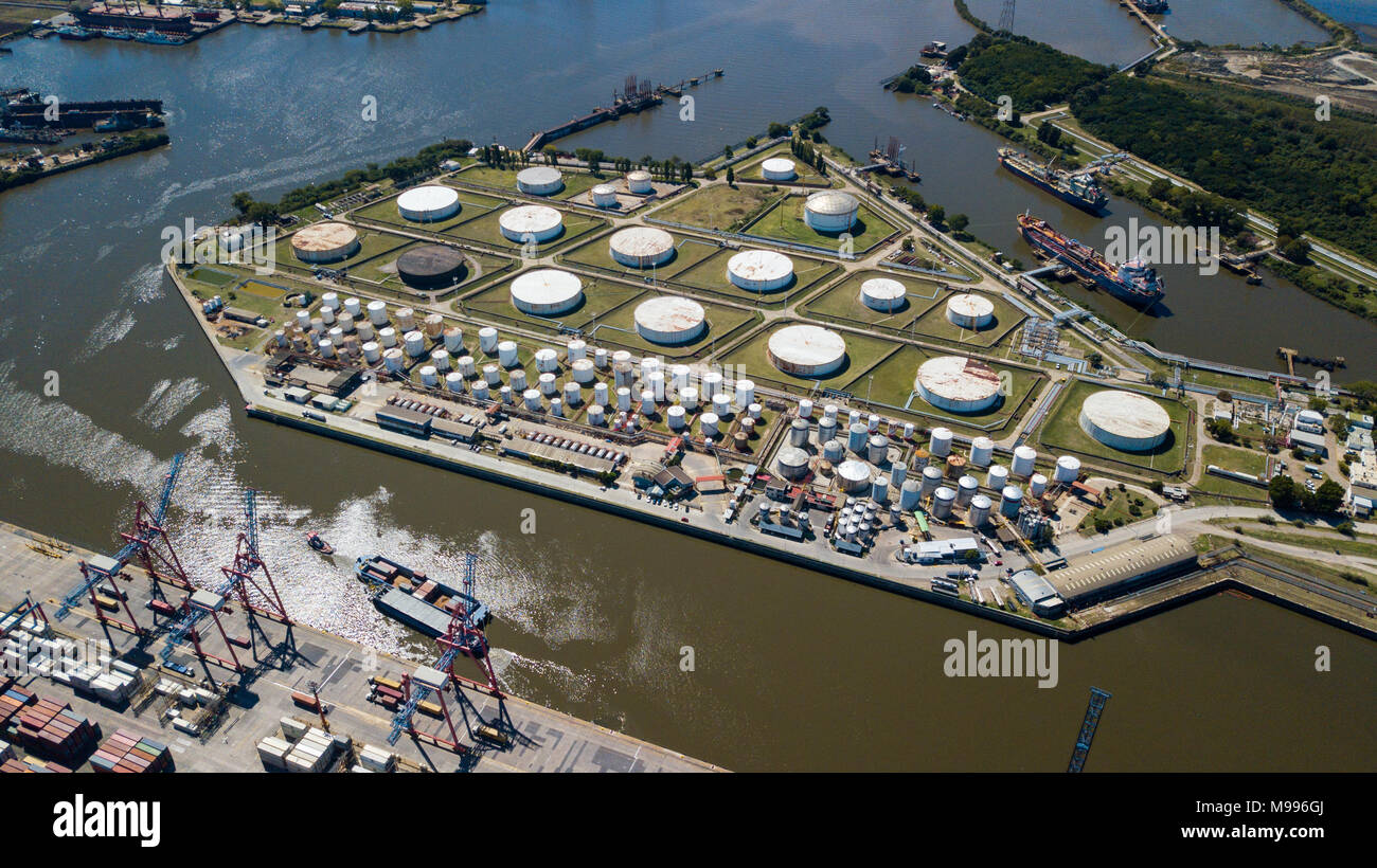 Exolgan Container Terminal, Dock Sud, Buenos Aires, Argentina Stock ...