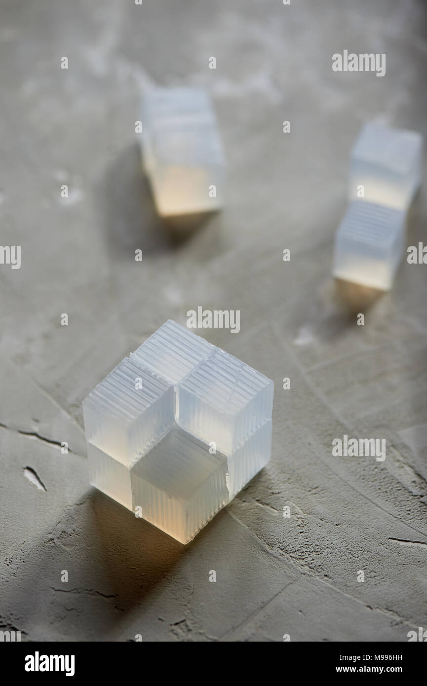 Blank for making soap with their hands in the shape of a cube. Soap ...