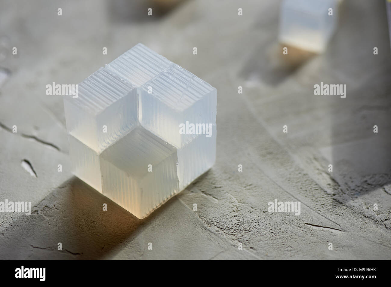 Blank for making soap with their hands in the shape of a cube. Soap ...