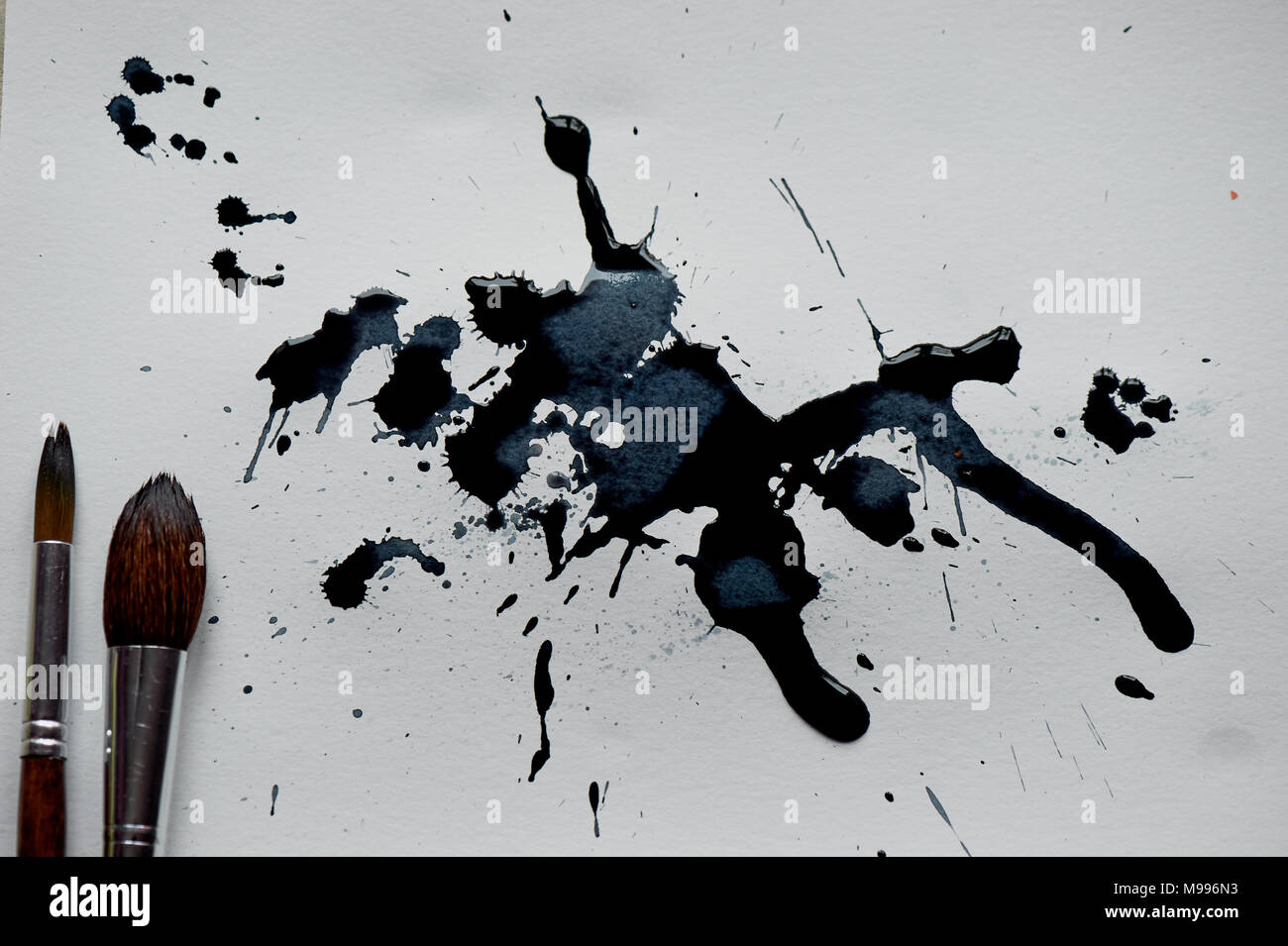 Black Ink Splatter Paper High Resolution Stock Photography and Images ...