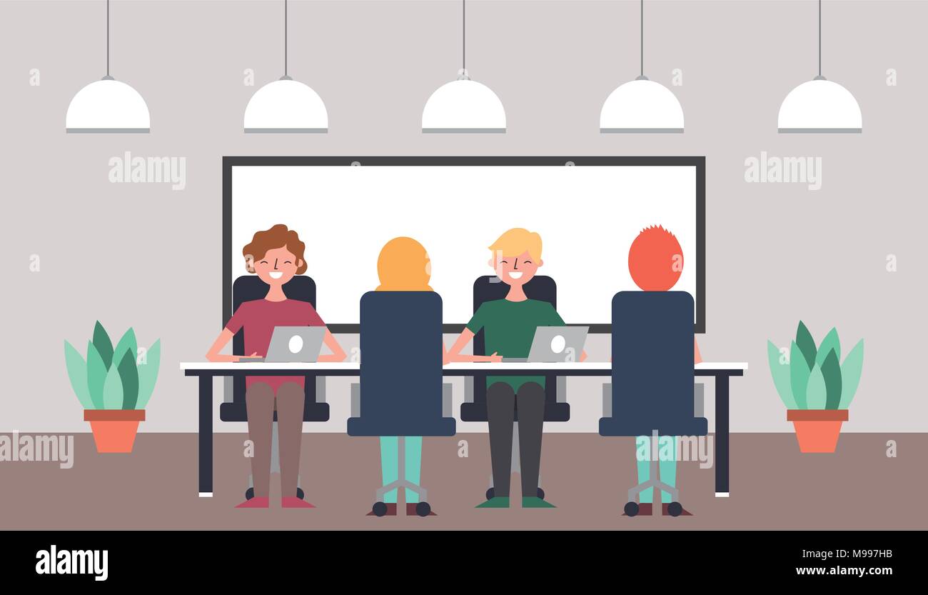 people workspace interior Stock Vector Image & Art - Alamy