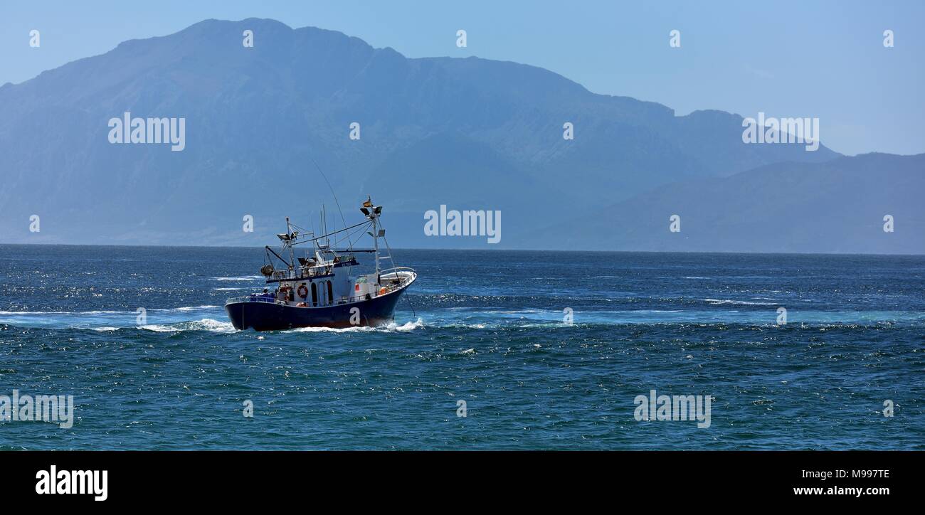 Fishing trawler in the Straits of Gibraltar June 2017 Stock Photo - Alamy