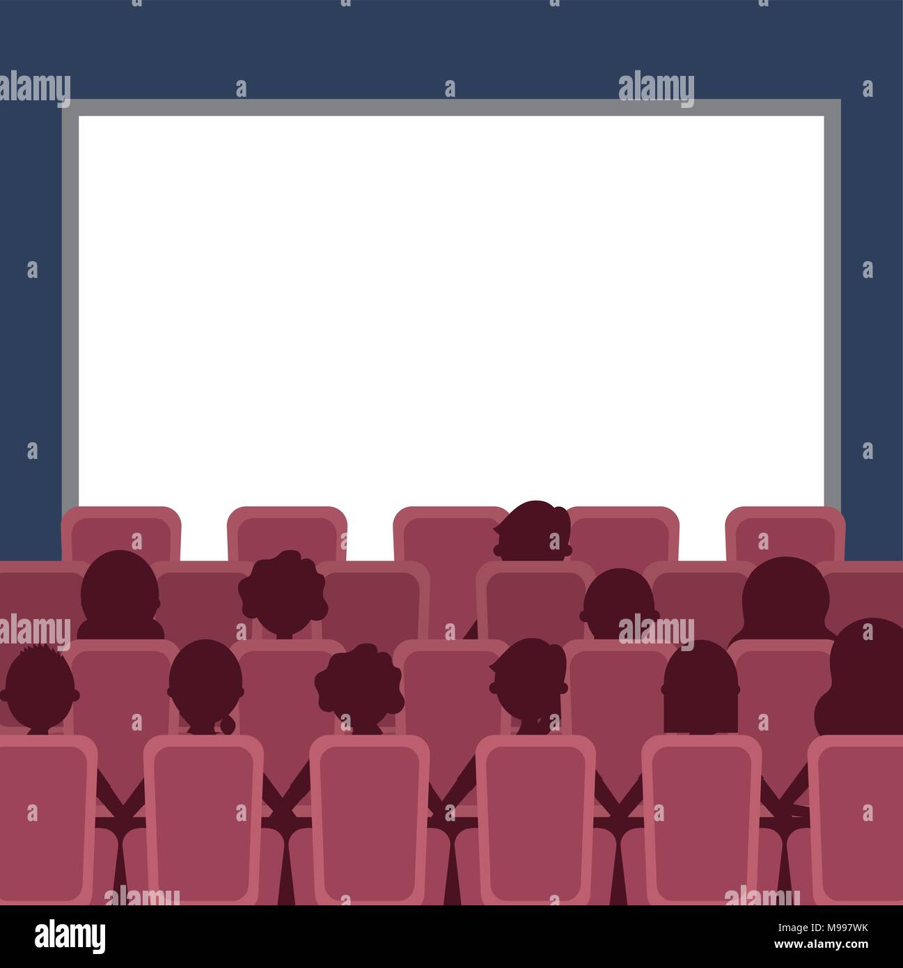 Theatre auditorium crowd Stock Vector Images - Alamy