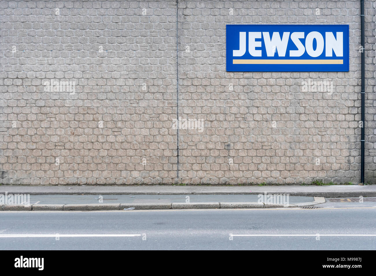 Exteior of Jewson (builder's merchants / construction supplies) yard at ...
