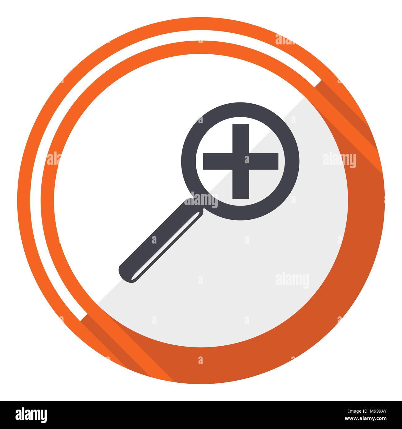 Search Button Icon Orange