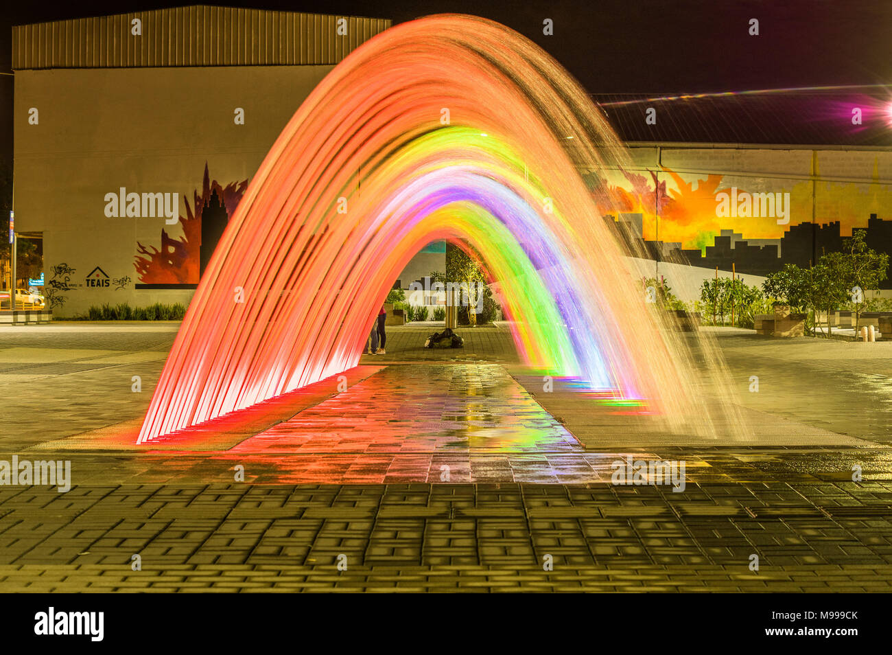 QUITO, ECUADOR- FEBRUARY 22, 2018: Beautiful outdoor view of colorful ...