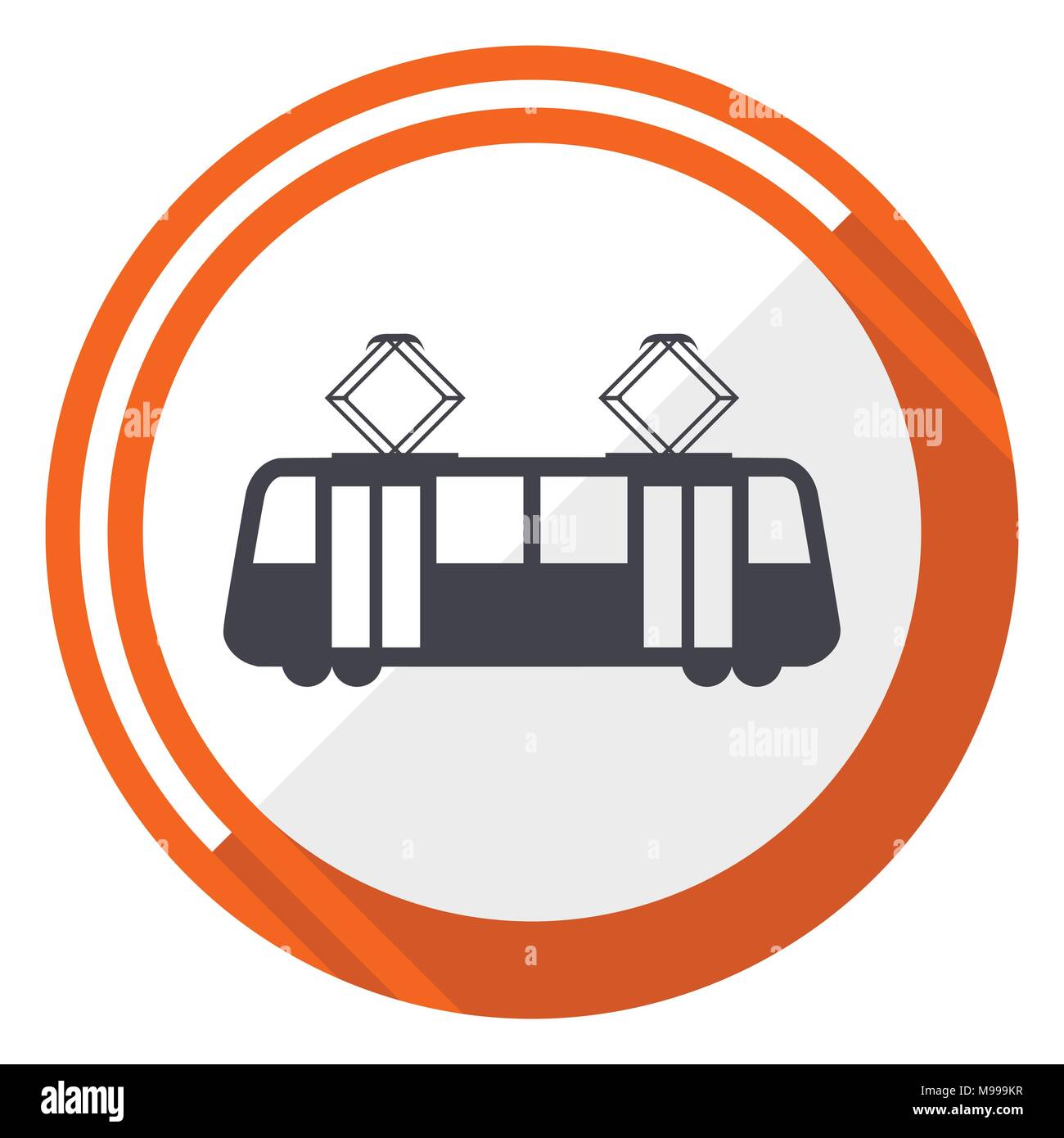 Orange streetcar Stock Vector Images - Alamy