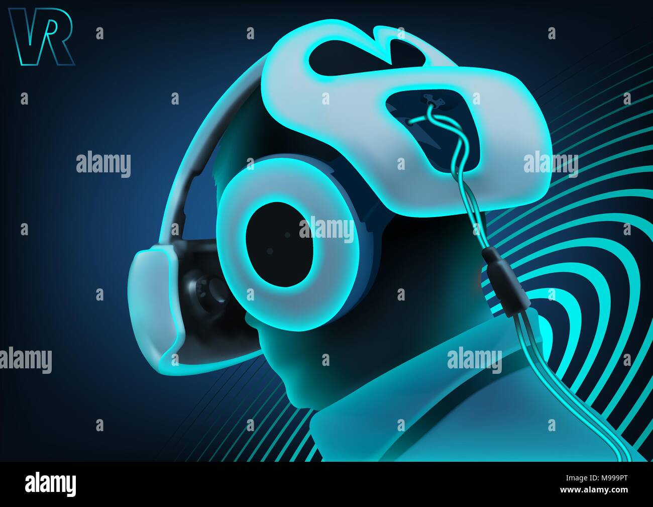 Virtual Reality Background Stock Vector Image & Art - Alamy